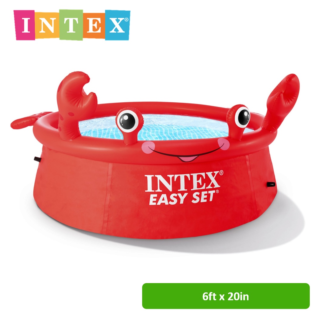 INTEX® 26100 Happy Crab Easy Set Pool (72” x 20”) , 3+ | Shopee Philippines