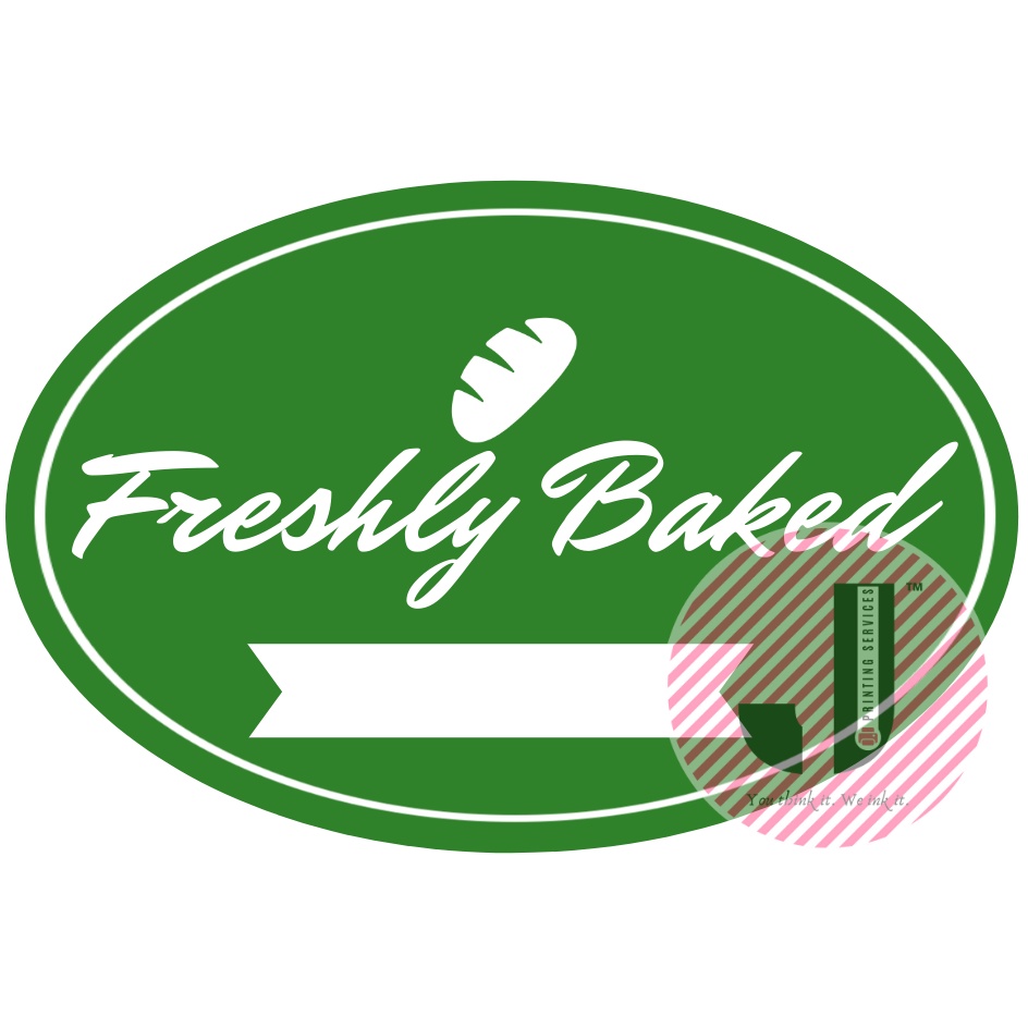 165 PCS Freshly Baked Reminder Stickers / ASSORTED COLOR OVAL FRESHLY ...