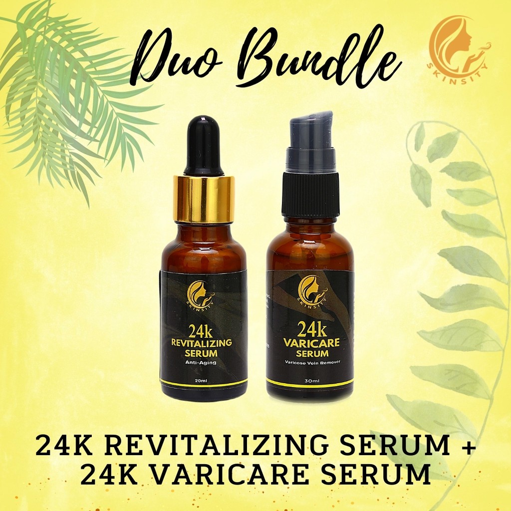 Skinsity 24K Revitalizing Serum 20ml + 24K Varicare Serum 30ml | Shopee ...