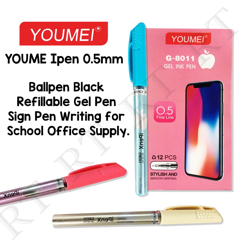 NEW 12pcs G-315 Pen Gel Pen Sign Pen 0.5mm YOUMEI school supplies ...