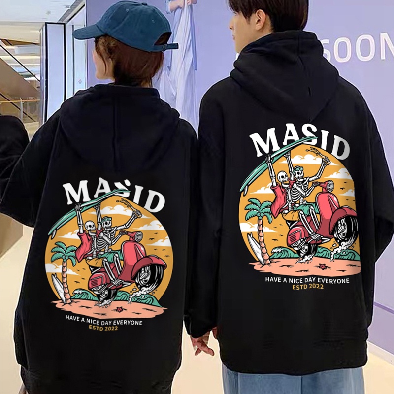 MASID Hoodie Unisex Oversized Long Sleeve Couple Jacket | Shopee ...