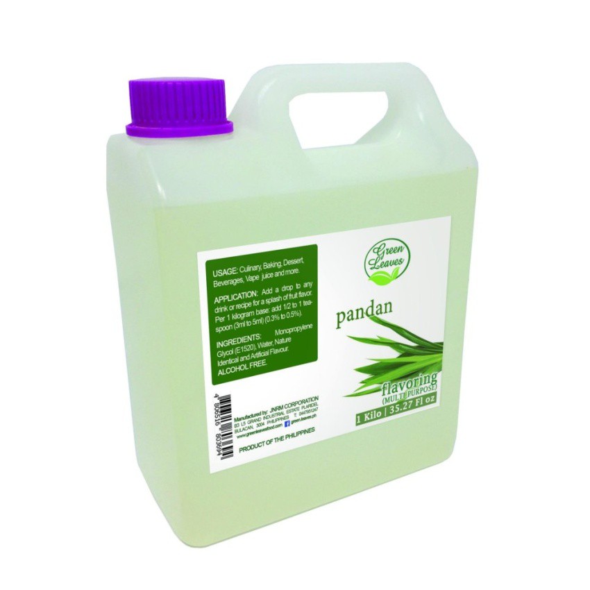 Green Leaves Concentrated Pandan Flavor Essence 1Kg | Shopee Philippines