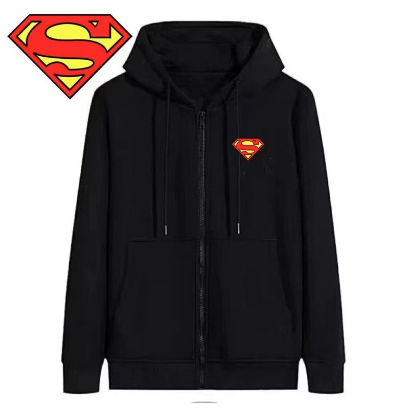 KS# Superman jacket hood with zipper unisex | Shopee Philippines