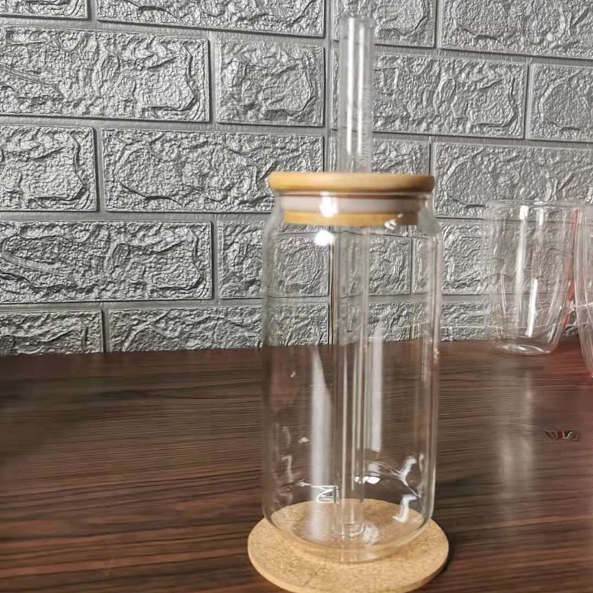Creative Glass Mug Cola Can Shaped Glass Cold Drink Cup Cafe Beverage Juice Milk Cup Heat