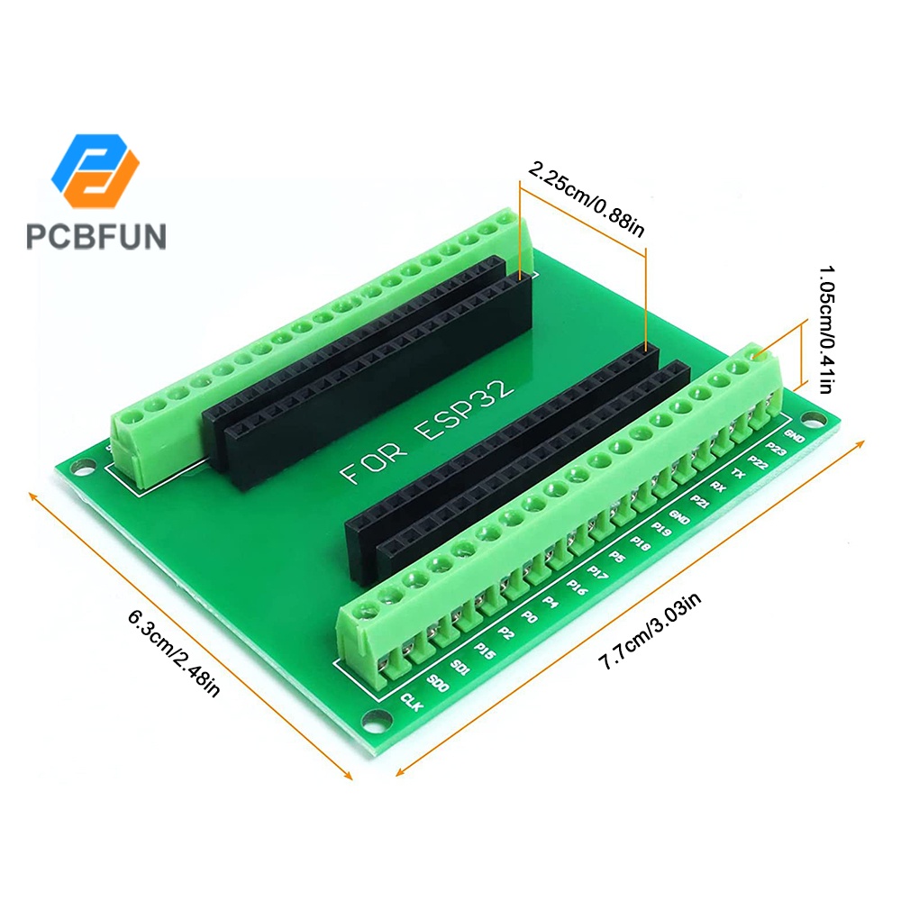 Pcbfun Esp32 Expansion Board Wireless Wifi Bt 2 In 1 Dual Core Cpu Low Power Consumption