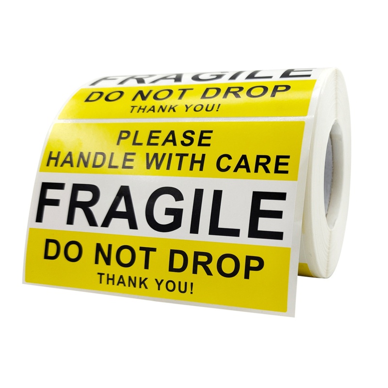 Stat 500Pcs Fragile Labels Stickers Fragile Warning Sticker Tags for ...