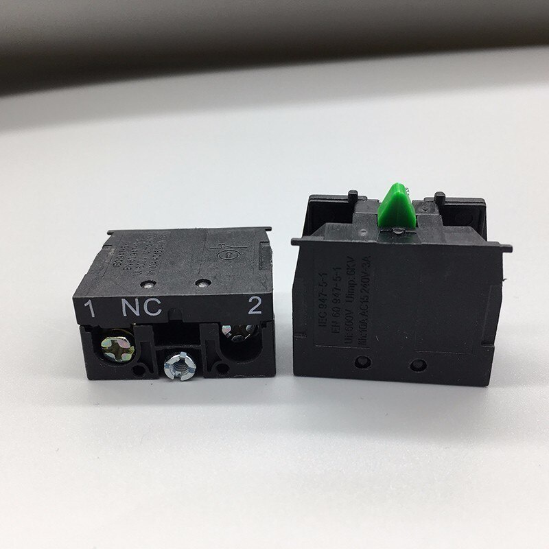 2PCS XB2 Push Button Switch ZB2BE102C(NC) Contact Block ZB2-BE101C (NO ...