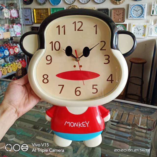 Monkey Character Wall Clock Monkey Character Wall Clock Dance Monkey ...