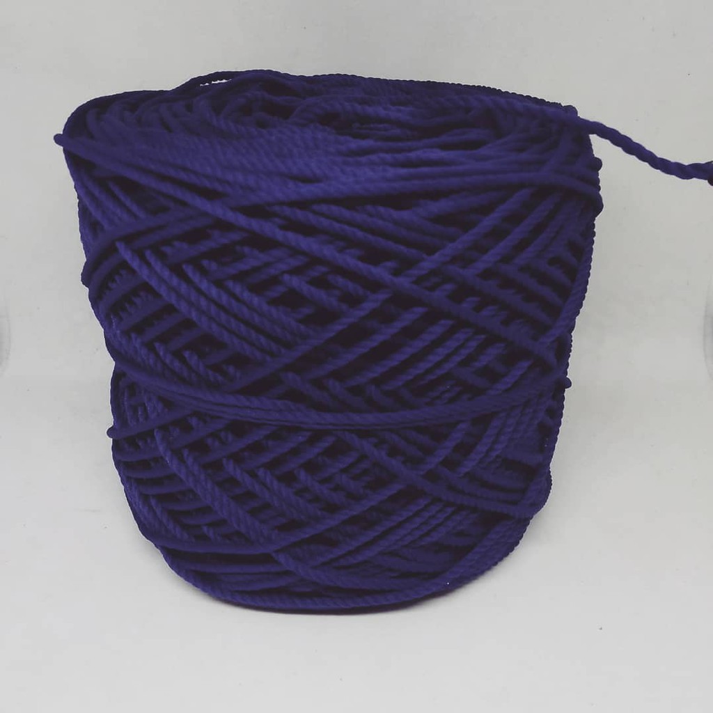 Super Navy Blue Polyester Knitting Yarn 313 BL (100gram) | Shopee ...