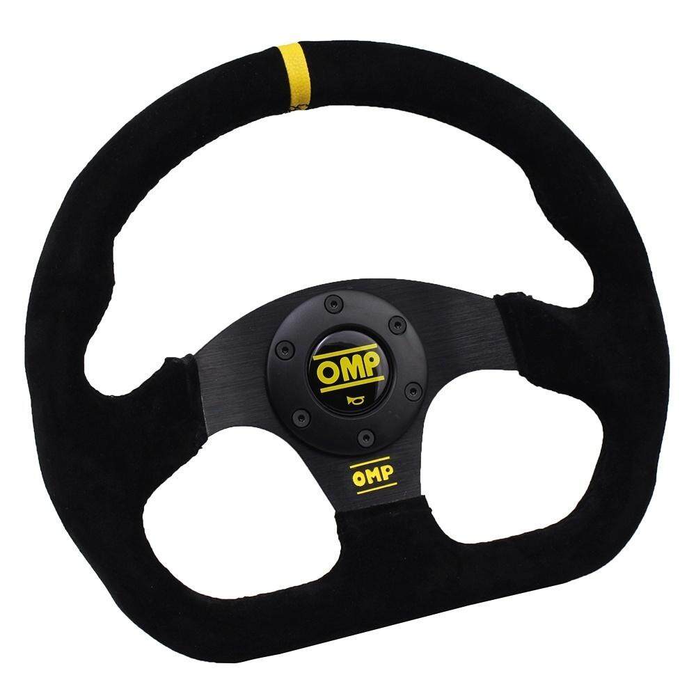 Universal OMP Racing Super Quadro Suede Flat Bottom 330MM Racing Sport Steering Wheel | Shopee ...