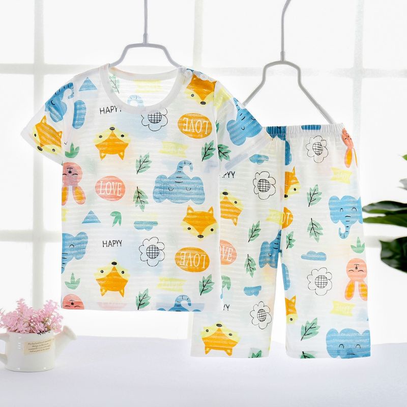 Pajamas with short sleeves cartoon designs for children (TOKONG ...