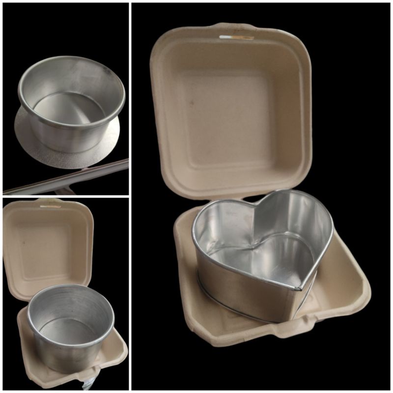 (1pc) 4x3, 5x3 & 4" heart baking pan for bento cake or mini cake ...