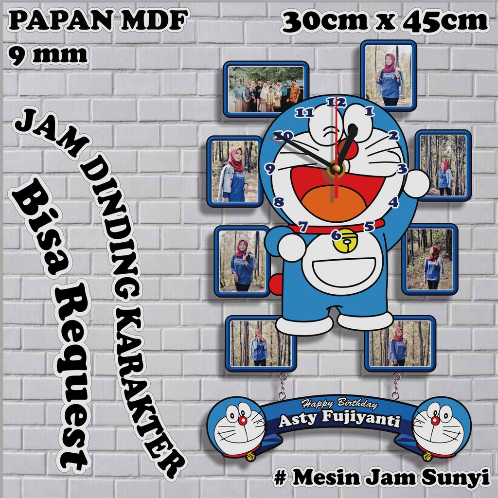 Doraemon Full Body Character Wall Clock | Shopee Philippines
