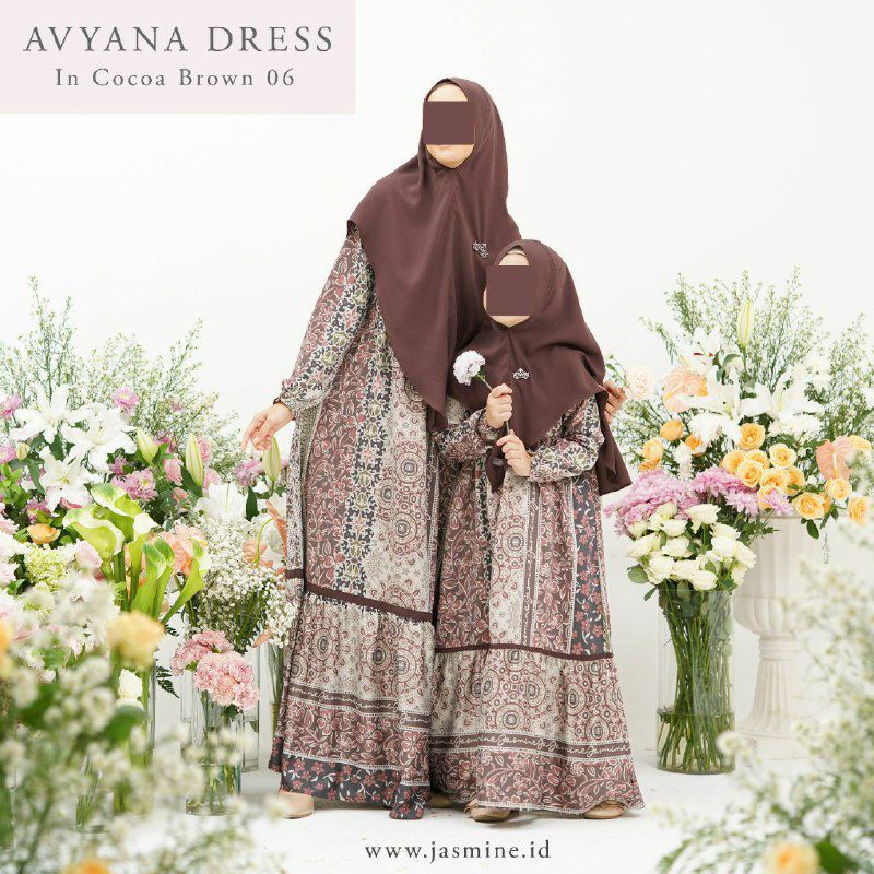 Avyana DRESS | By Jasmine Tongue Adiwinoto ori Couple Mom Robe printing ...