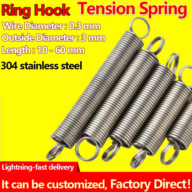 d0.3*D3MM Tension Spring Pullback Spring Extension Spring Stainless ...