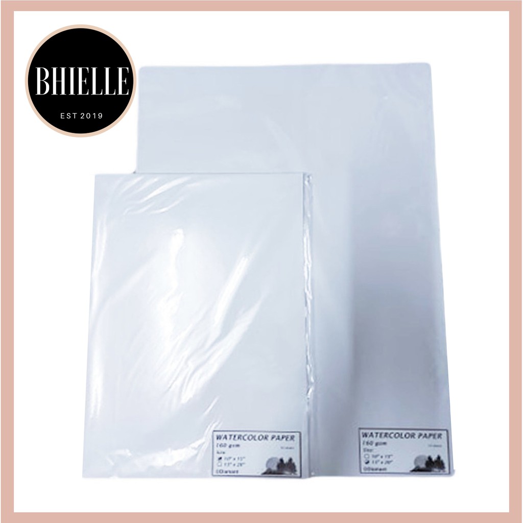 Watercolor paper 160gsm 10x15 / 15x20 10pcs per pack | Shopee Philippines