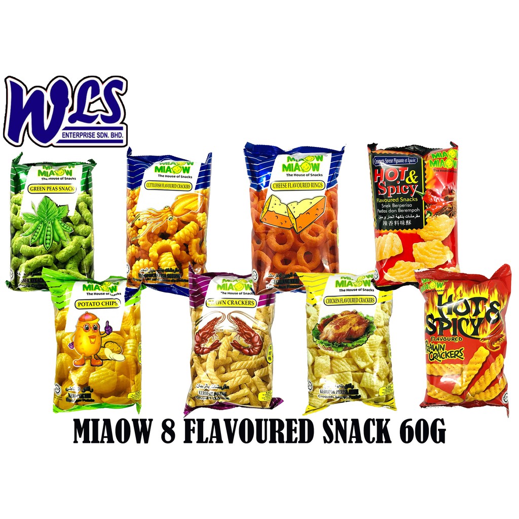 MIAOW 8 FLAVOURED SNACK 60G | Shopee Philippines