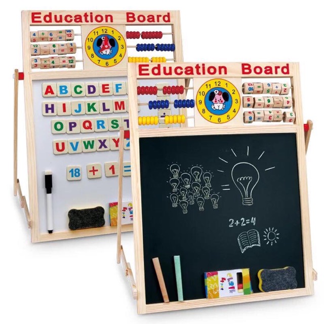 Wooden 2in1 educational easel abacus board Multifunction Drawing Board ...