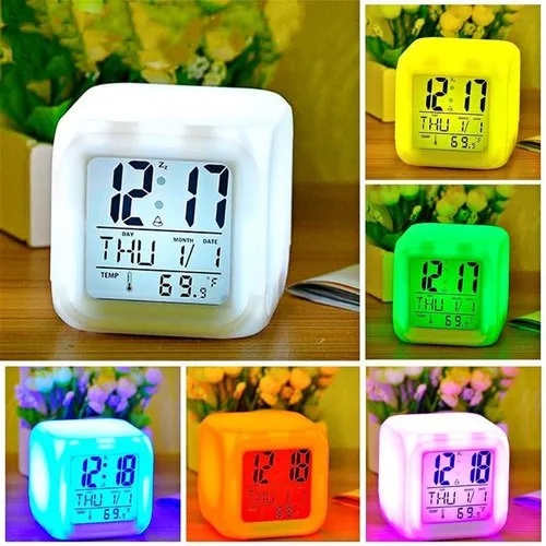 LED 7 Color Changing Digital Clock 2.7" | Shopee Philippines