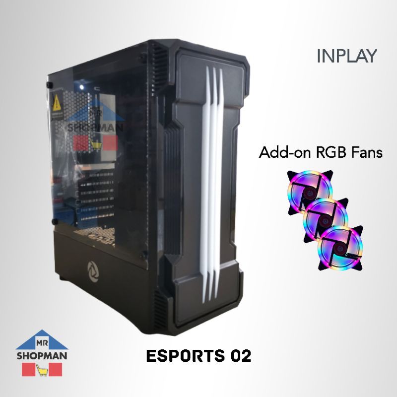 INPLAY Esports 02 Black Desktop Computer PC Case | Shopee Philippines