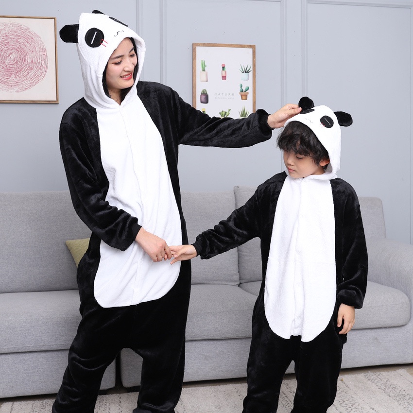 Women Men Kigurumi Animal Panda Pikachu Onesie Tiger Stitch Pajamas ...