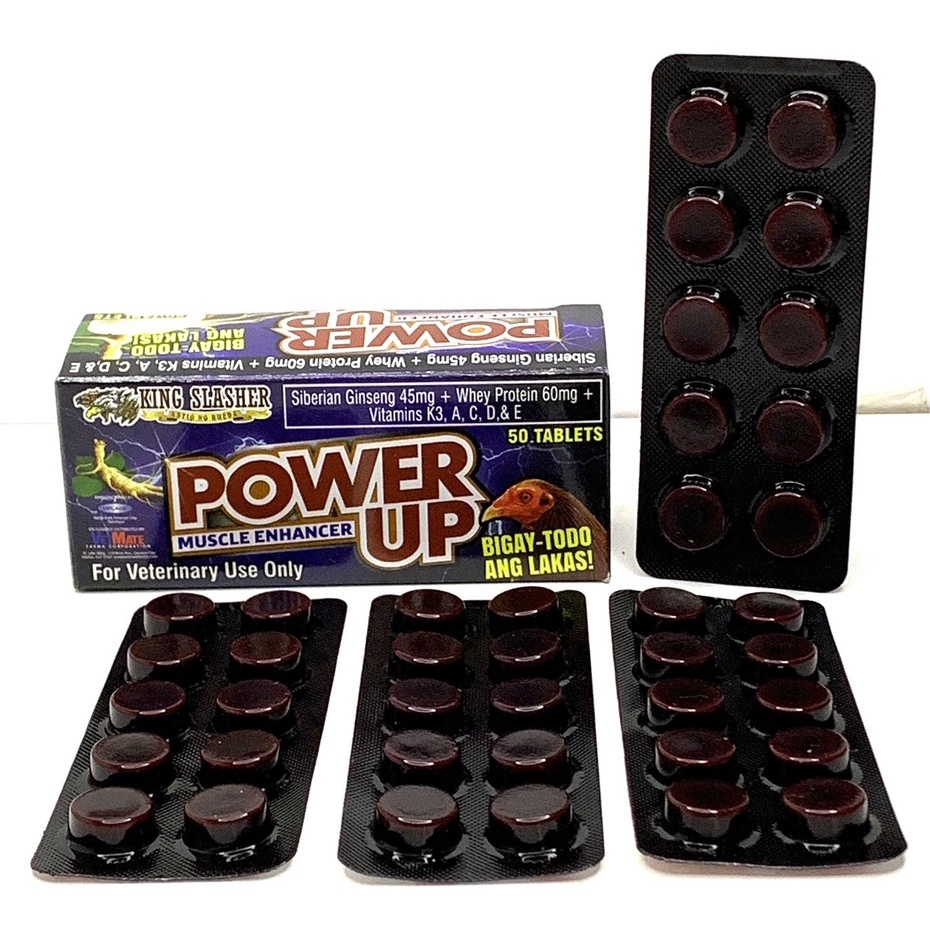 [FCR AGRIVET] KING SLASHER Power Up Muscle Enhancer (40 tablets) for ...