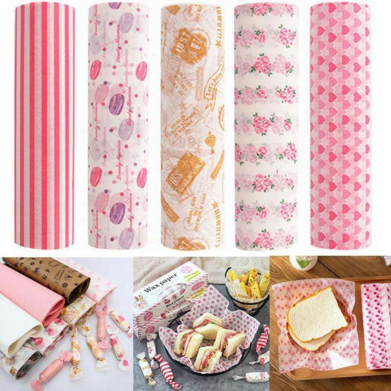 50pcs Wax Paper / Food Wrapper /Food Grade /Grease Food Wrapping Paper ...