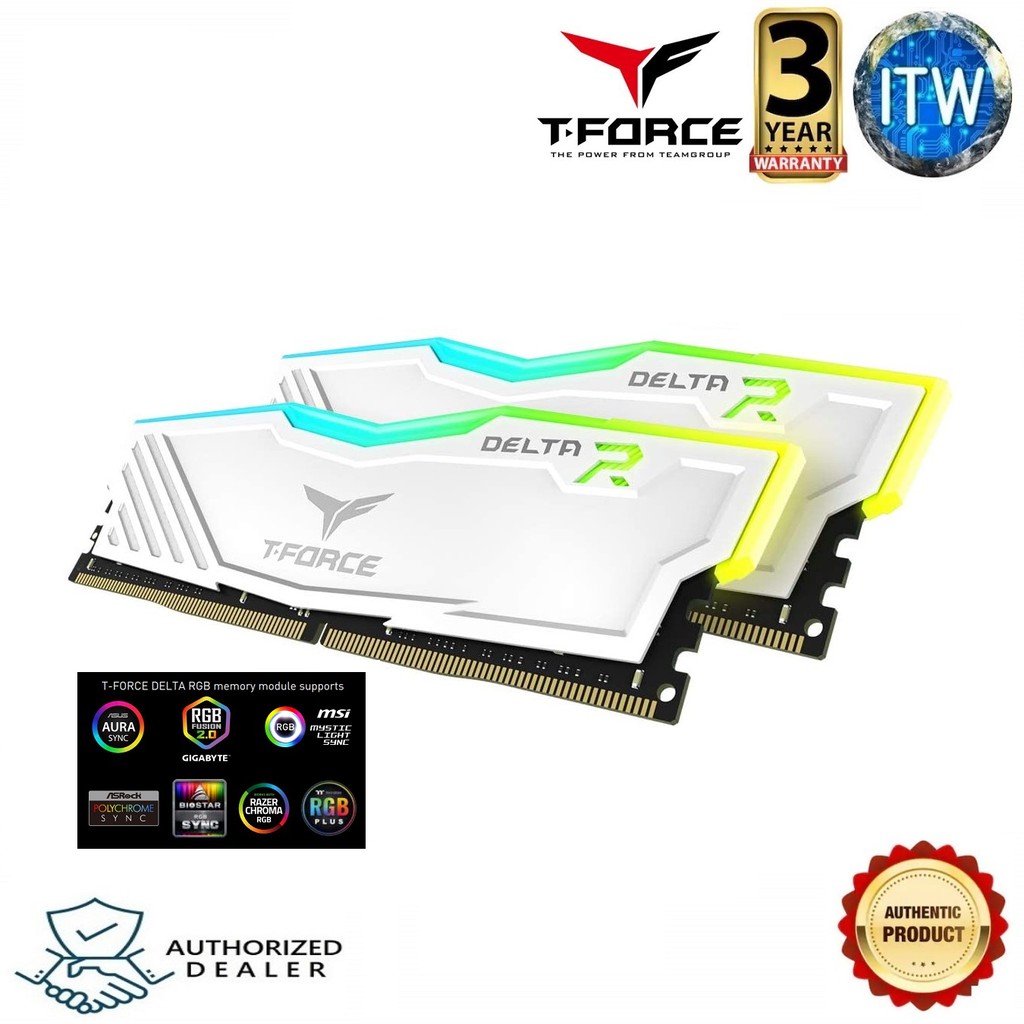 TEAMGROUP T-Force Delta RGB 16GB (2 x 8GB) DDR4 SDRAM DDR4 3200MHz ...