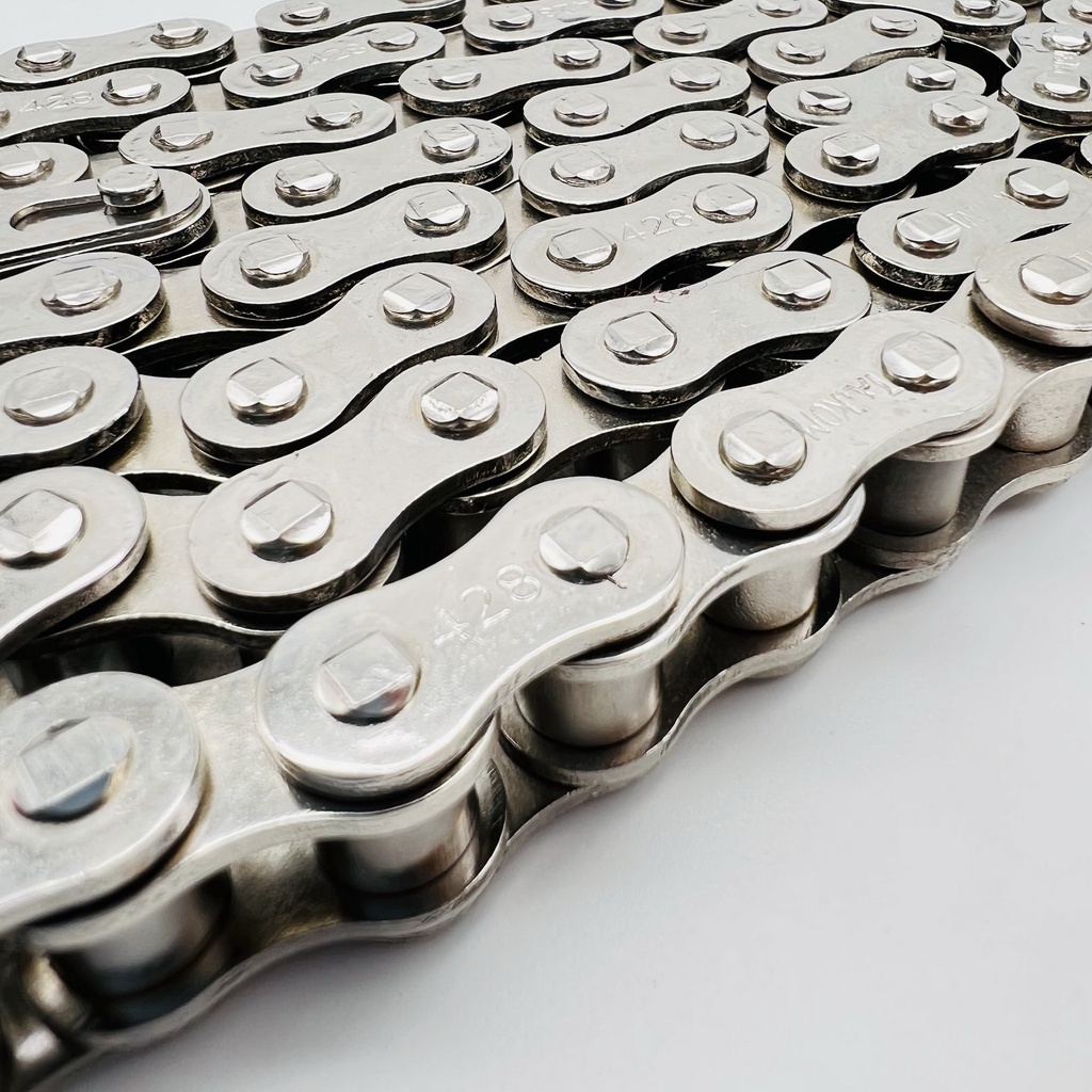 Motorcycle Heavy Duty Roller Chain 428-110L / 132L / 420 (Chrome ...