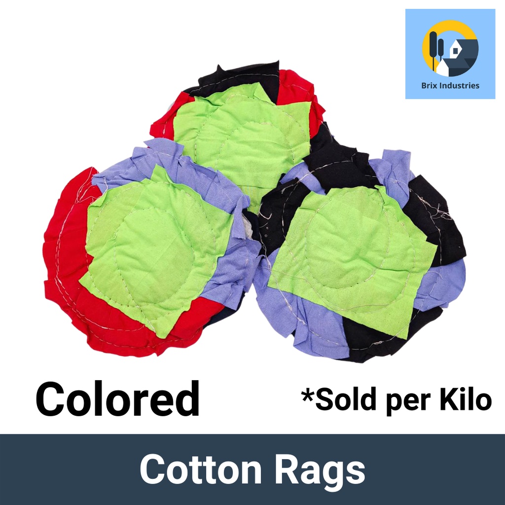 Cotton Rags Basahan 1kg Colored or White Construction Cleaning Material ...