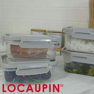 LOCAUPIN 6 Pieces Food Container Plastic Lunch Box Airtight Cover Fresh ...