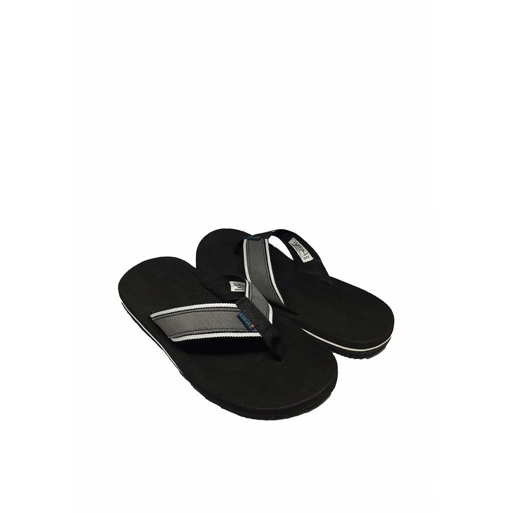 Tabata by Otto 18800026 Men's Wide Thong Sandals in Black and Gray ...