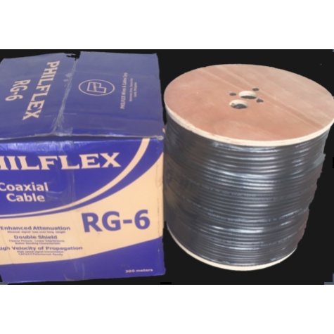 Philflex RG6 300 Meters, CCTV Cable, Cable Wire, Coaxial Cable - PXRG6 ...