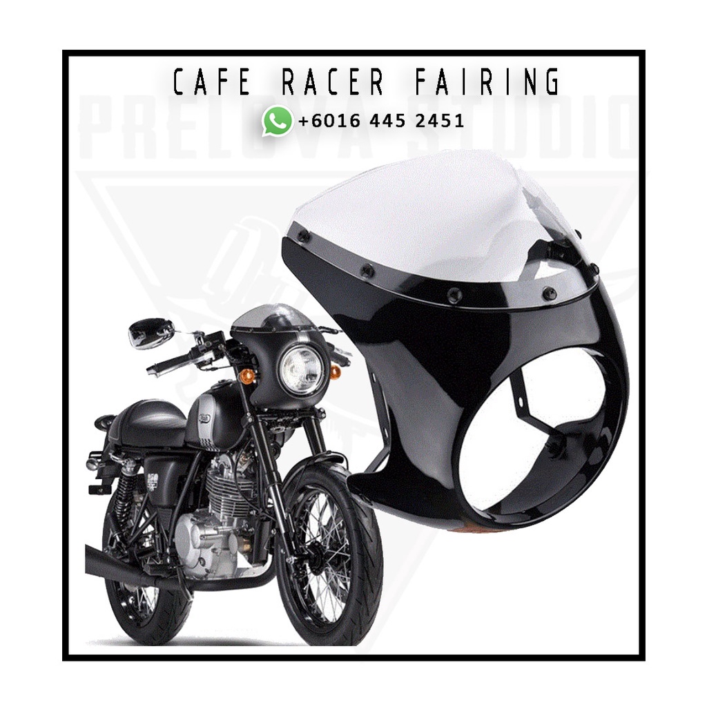 FAIRING Motorcycle CAFE RACER retro modified headlight cover | Shopee ...