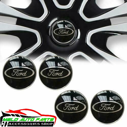 4PCS 56mm FORD Car Center Cap Emblem Wheel sticker Hub Caps Mags Black ...