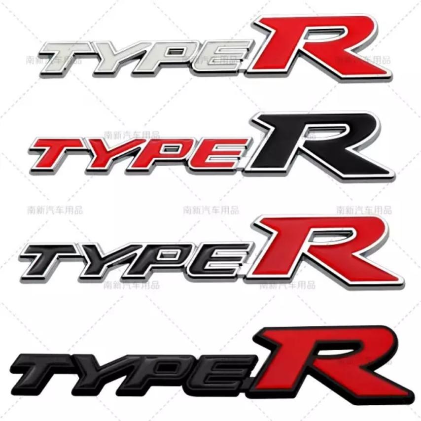 TYPE R LOGO BADGE 3D EMBLEM STICKER CAR ACCESSRIES FOR HONDA TOYOTA AND ...