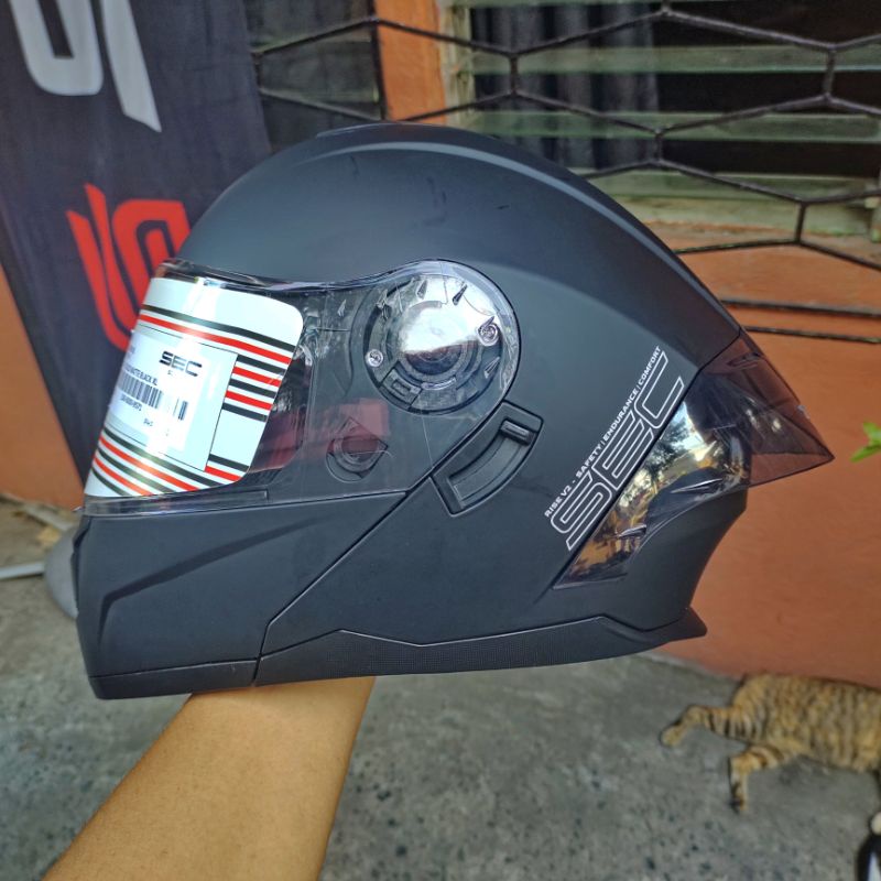 SEC Rise V2 Modular Helmet Matte Black | Shopee Philippines