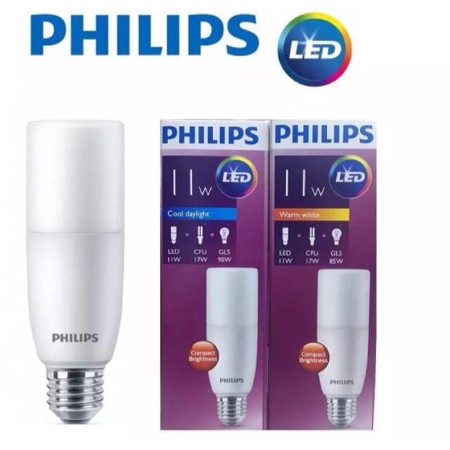 PHILIPS LED STICK BULB 11W COOL DAYLIGHT/ WARM WHITE) | Shopee Philippines