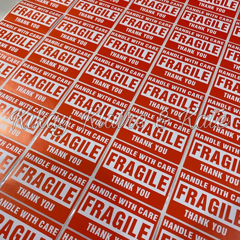 50 PCS Fragile Stickers Size 7.5x5cm | Shopee Philippines