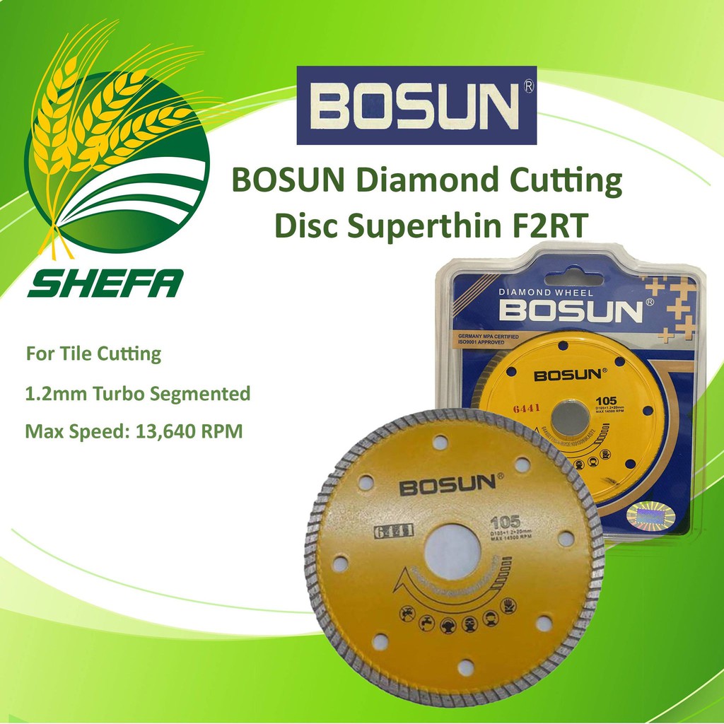 Bosun F2RT Diamond Cutting Disc Superthin,Turbo, 4", 1 pc | Shopee ...