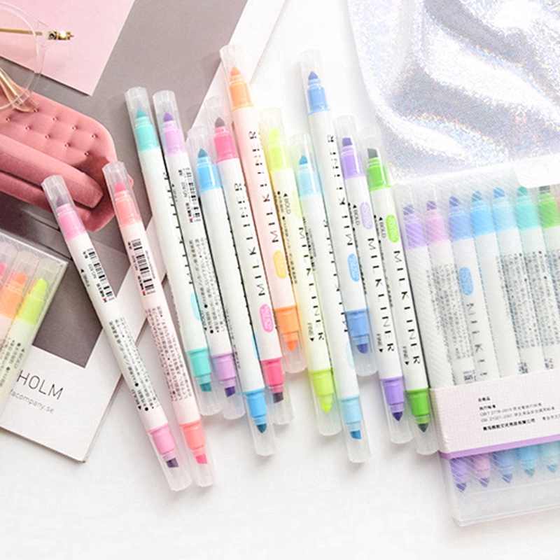 COD Color Pen Double-end Pen Highlighter Marker Pastel Pen Marker Pen ...