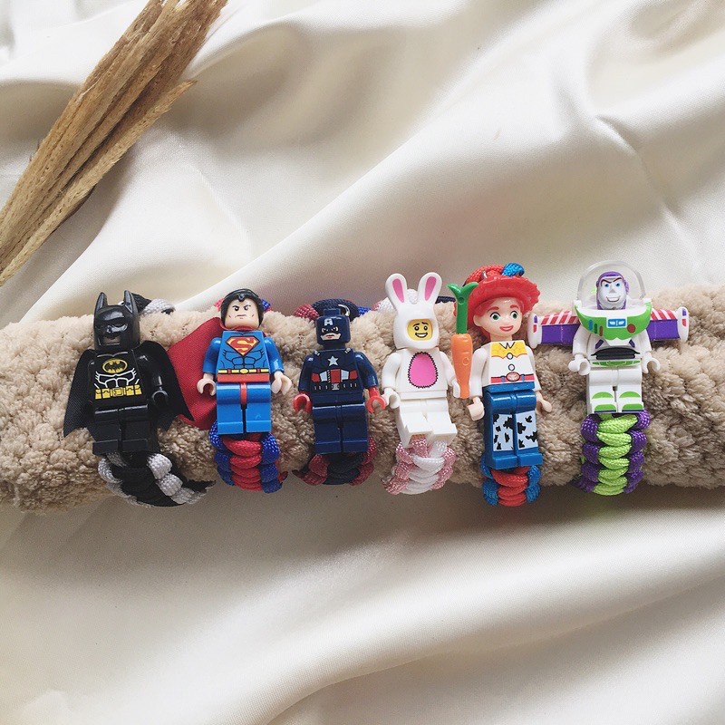 Superhero Cartoon Woven Bracelet Adjustable buzz lightyear batman ...