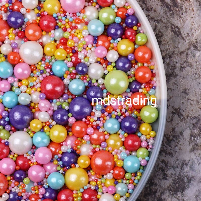 50g Edible Pearls Dragees Sprinkles Cake Decors Decoration Metallic ...