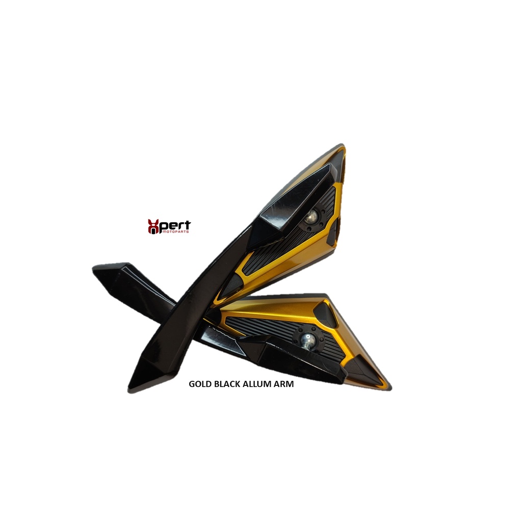 OKIMURA SIDE MIRROR SET GOLD BLACK/ALUMINIUM ARM | Shopee Philippines