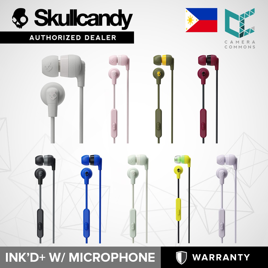 SkullCandy Ink'D+ Wired In-Ear Earbuds with Microphone Headphone ...