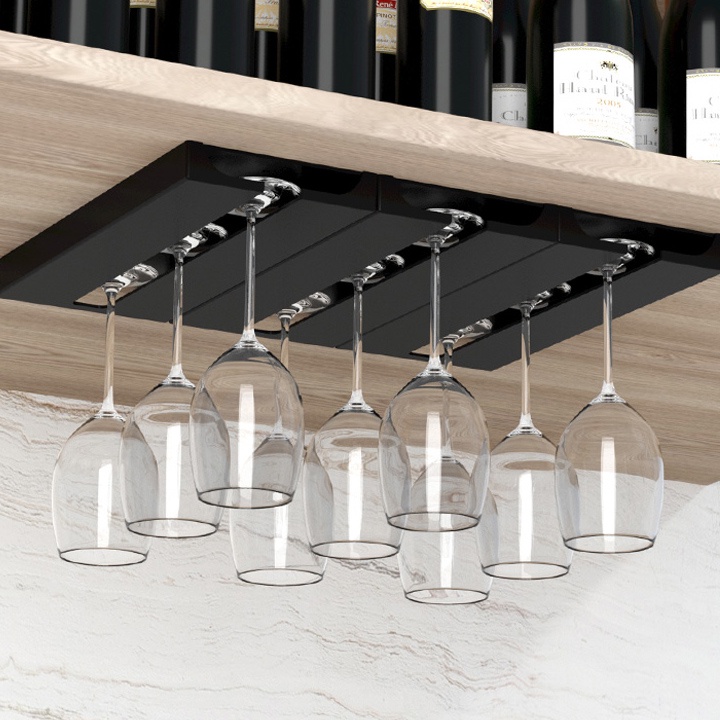 Home Wine Glass Upside-Down Rack Bar Household Self-Adhesive Goblet ...