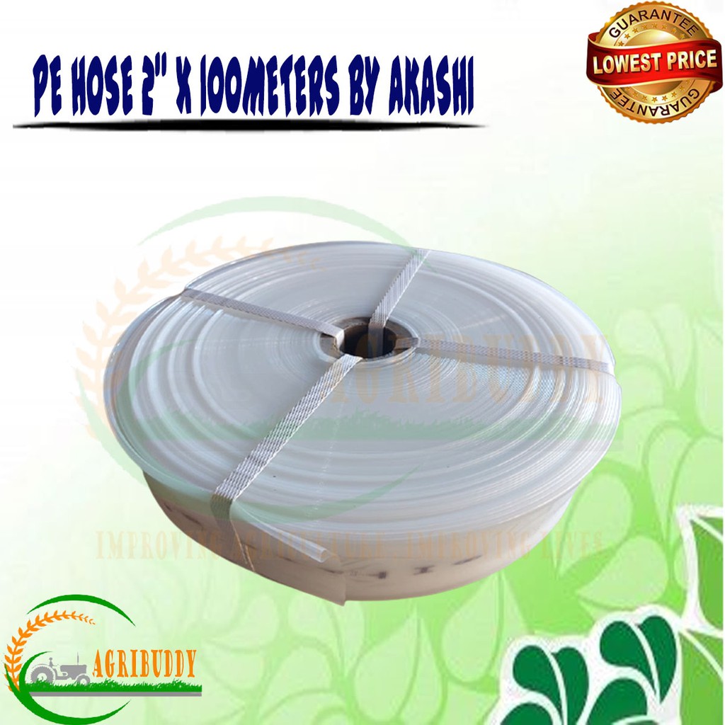 PE Hose (POLYETHYLENE) 2x100m Discharge Hose For Water Pump | Shopee ...