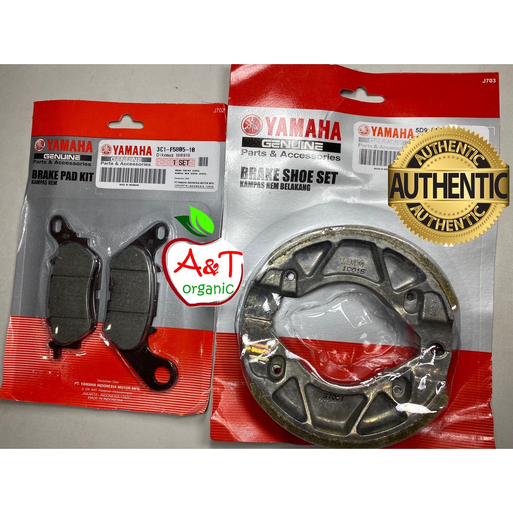 Front Brake Pad & Rear Brake Shoe Yamaha Aerox 155 Gravis M3 Soul I ...