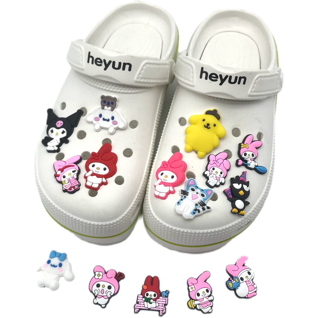 15 Pieces Pink Rabbit Series jibbitz Crocodile Cartoon Hole Shoes ...
