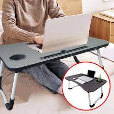 Laptop bed tray table, portable standing table with foldable legs ...